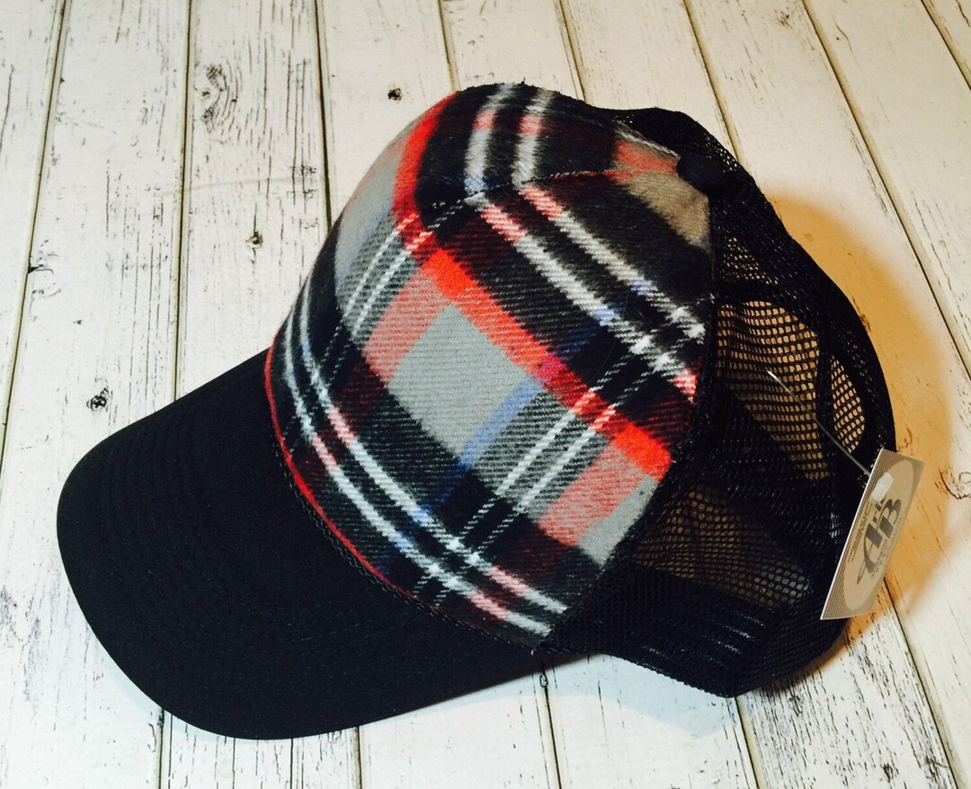 Plaid Flannel Trucker Hat: Custom Snapback - Etsy
