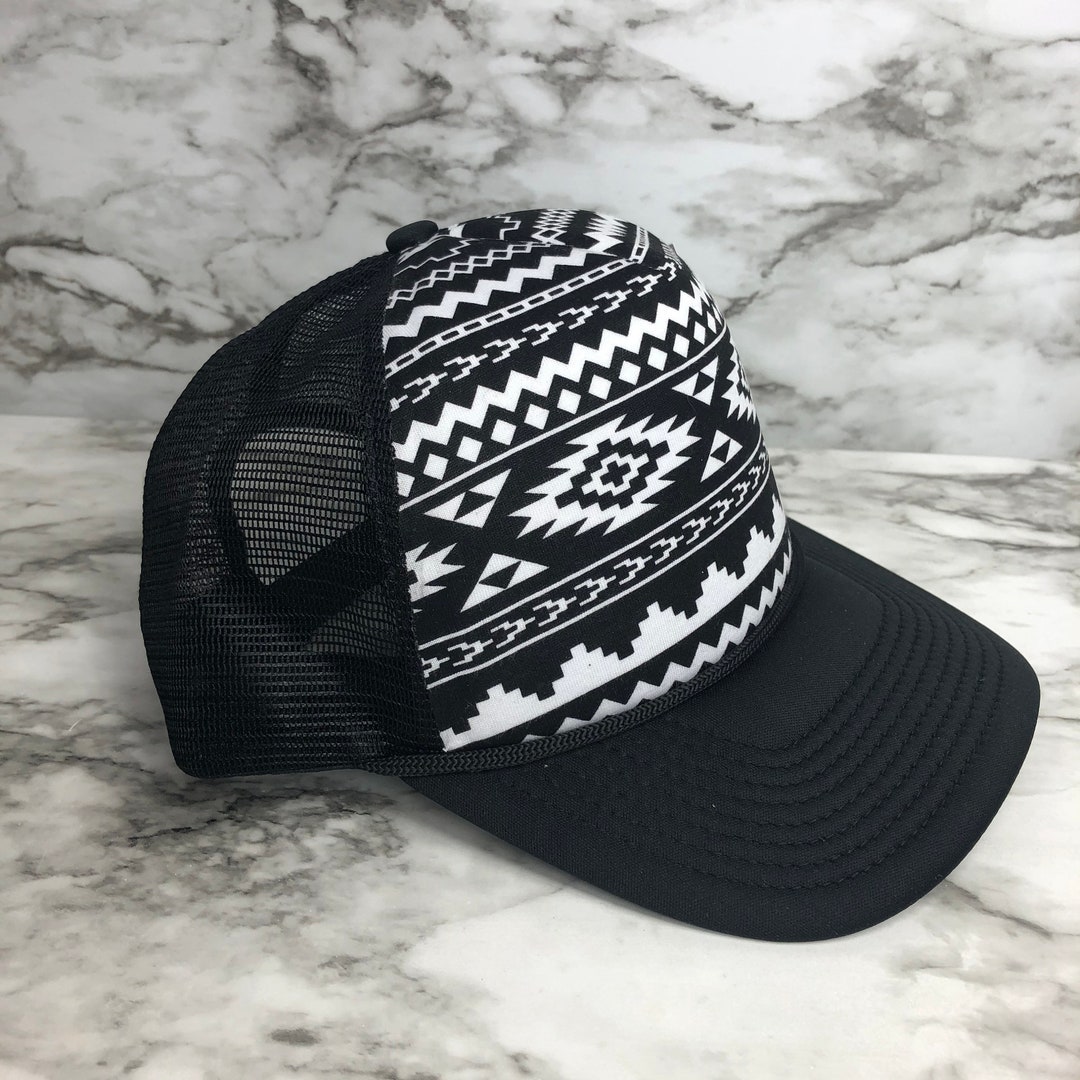 Black and White Aztec Aztec Aztec Hat Aztec Snapback Aztec - Etsy