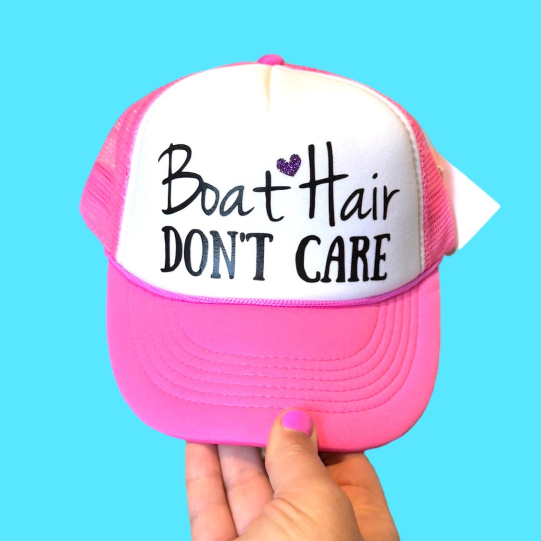 Custom Lake Life Hat: Boat Hair Don't Care - Boating Gift - Etsy