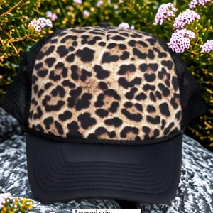 Leopard Print Trucker Hat: Custom Made-to-order Gift - Etsy