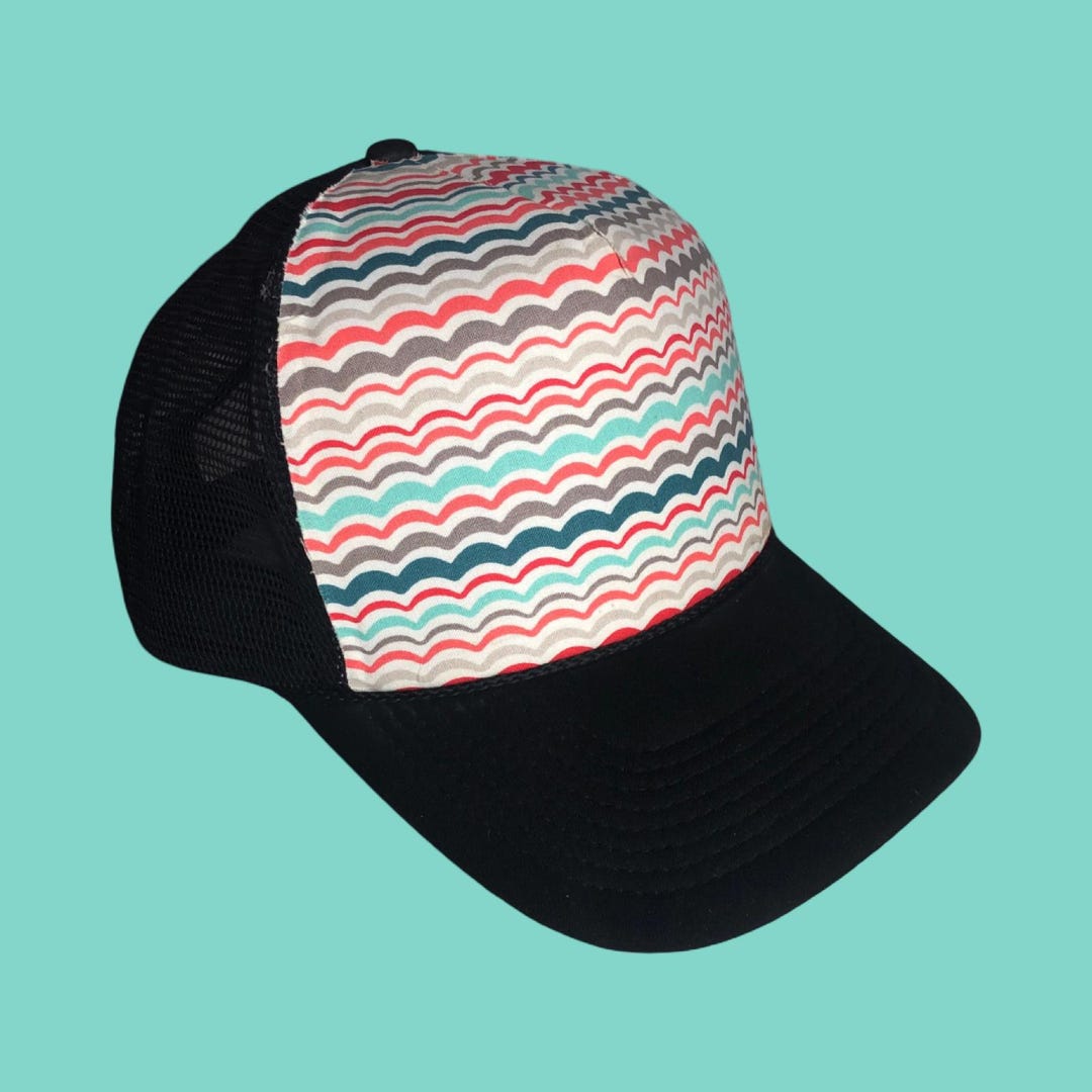 Wave Hat, Wave Trucker Hat, Colorful Trucker Hat, Trucker Hat for Her ...