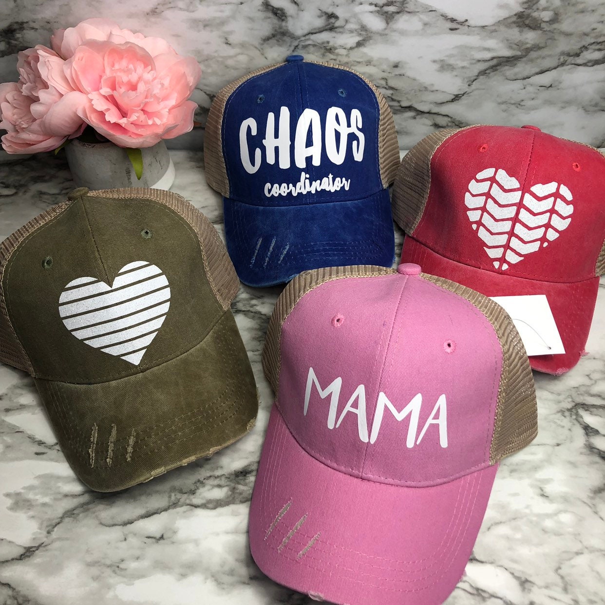 Custom Distressed Hat Distressed Hats Distressed Trucker | Etsy