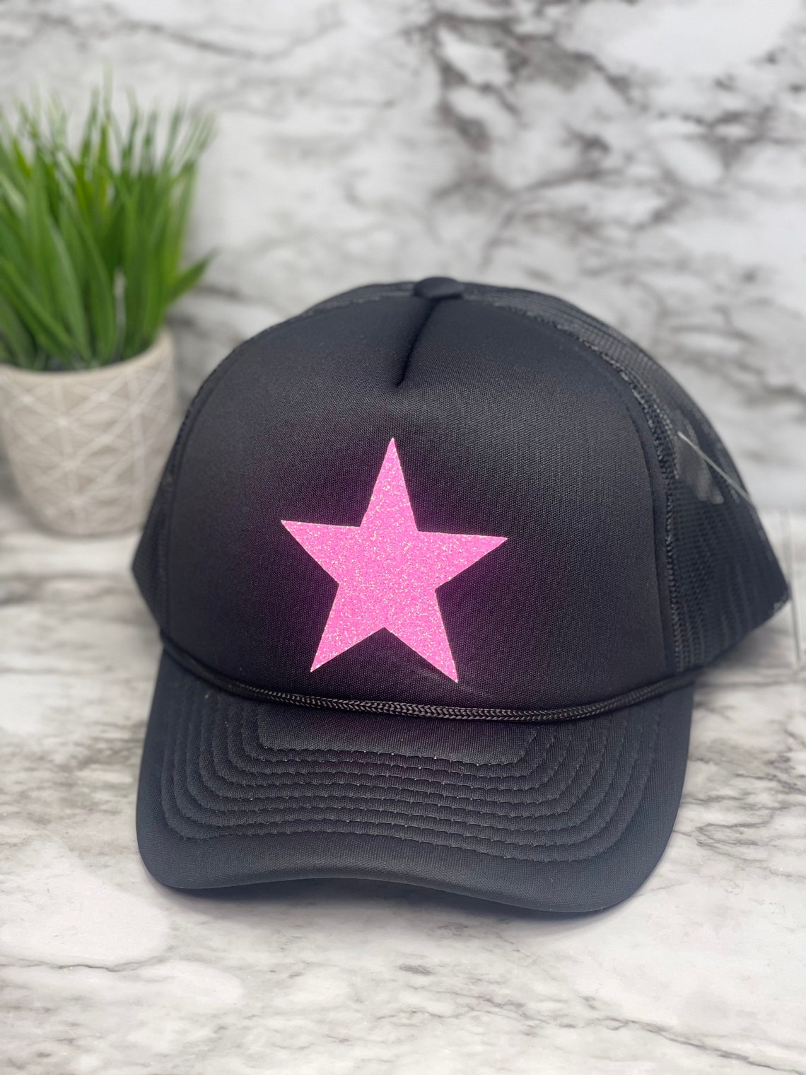 Star Star Hat Star Trucker Hat Hat With Star Custom Star - Etsy