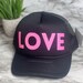 Cute Love Hat Love Love Hat Love Trucker Hat Trucker Hat - Etsy