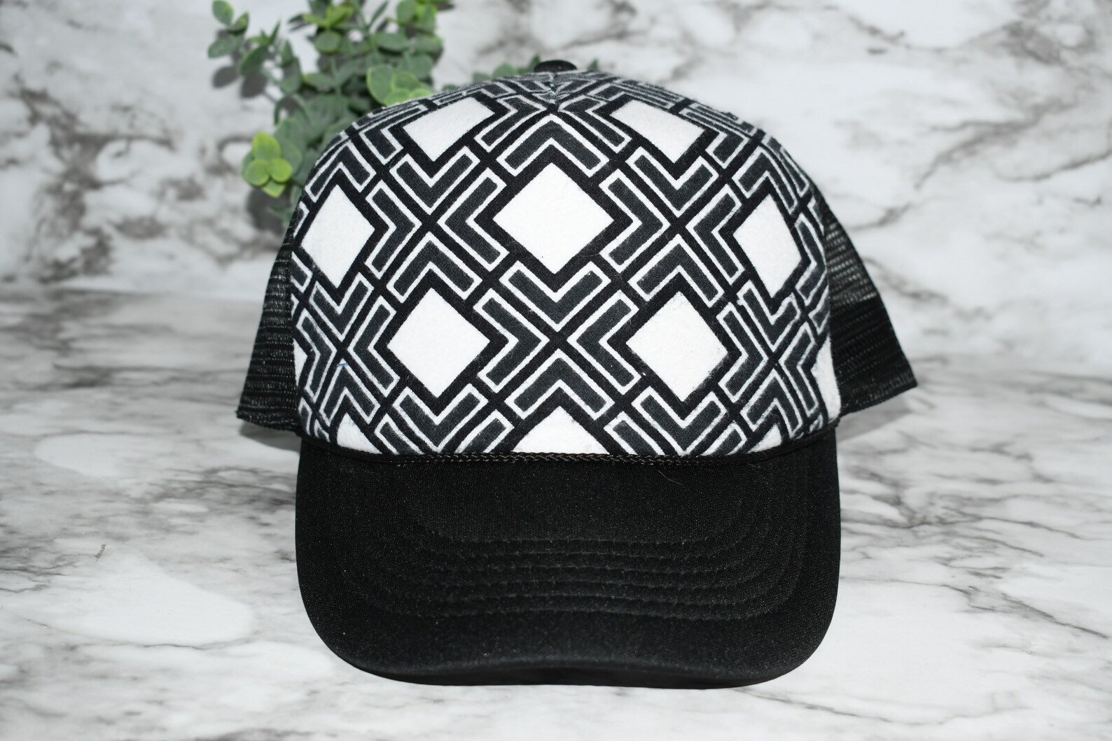 Geometric Fashion Trucker Hat Cute Trucker Hat Womens Hat - Etsy Denmark