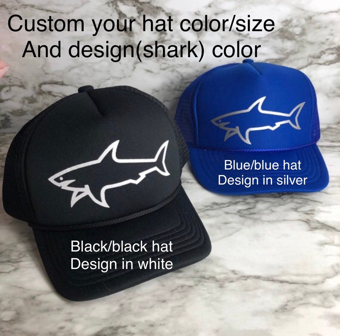Shark hat shark trucker hat shark week hat shark shark | Etsy