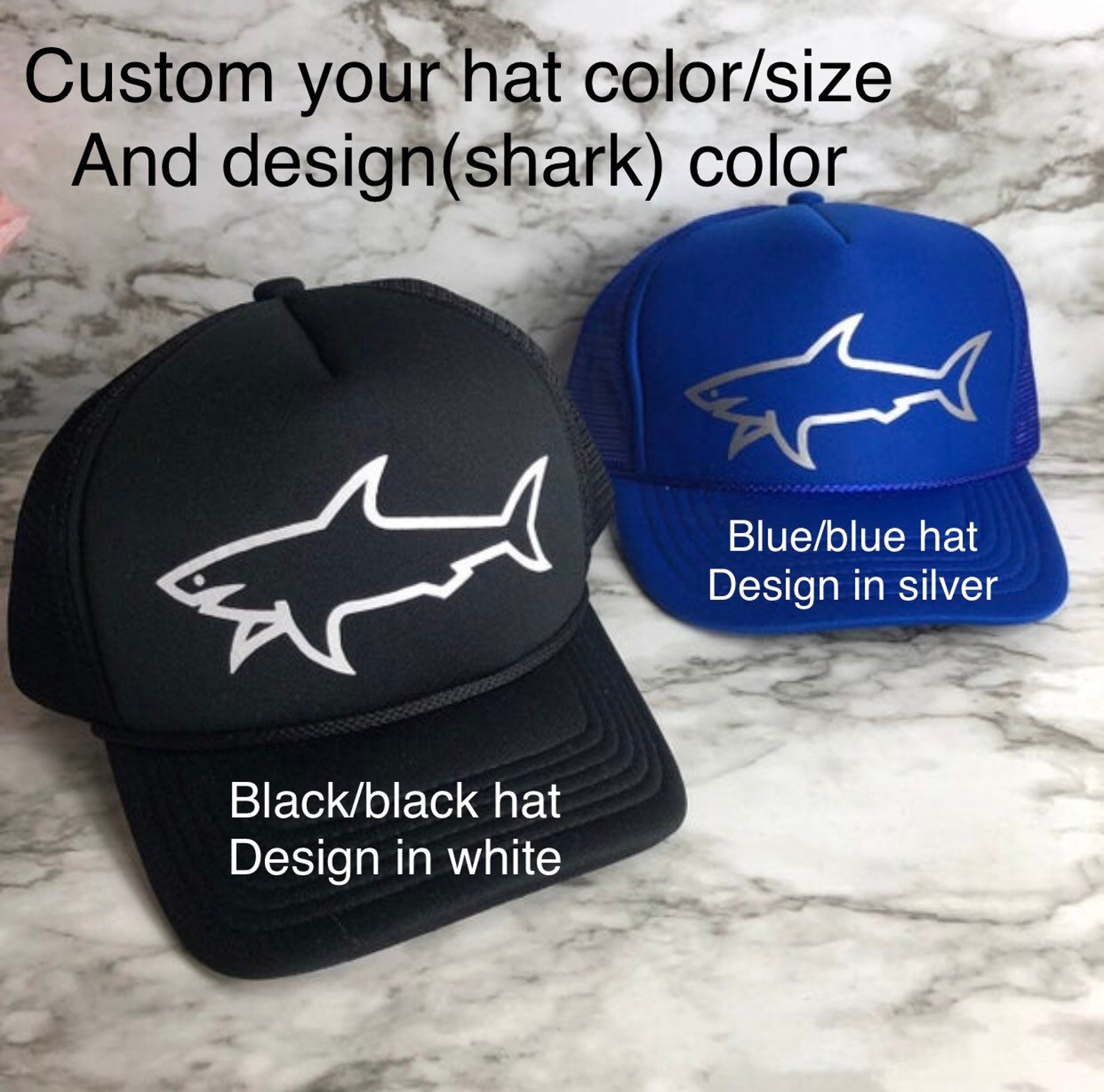 Shark Hat Shark Trucker Hat Shark Week Hat Shark Shark - Etsy
