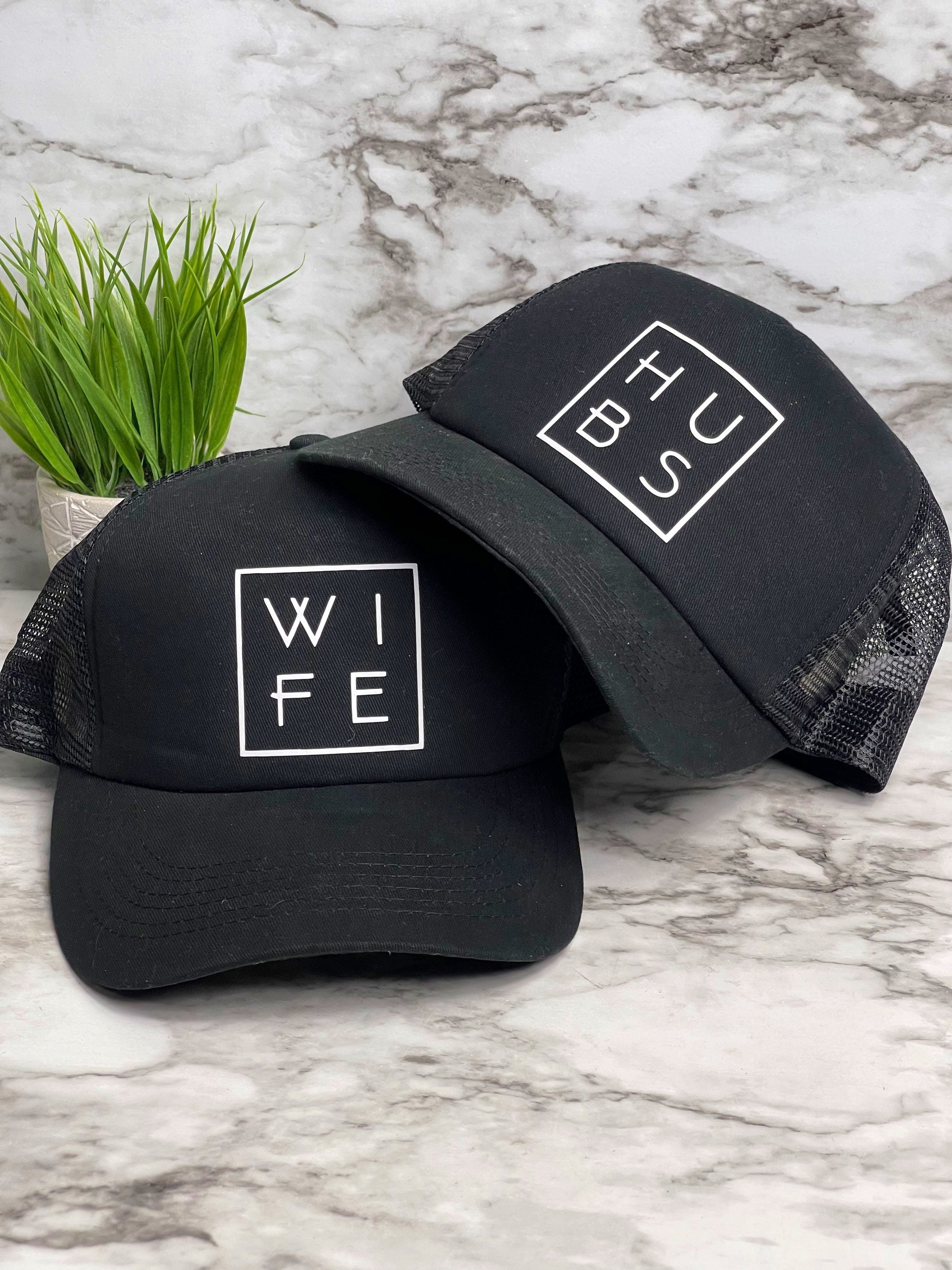 Wedding Hats Hubs Wife Hubs and Wife Wifey Wifey Fashion - Etsy