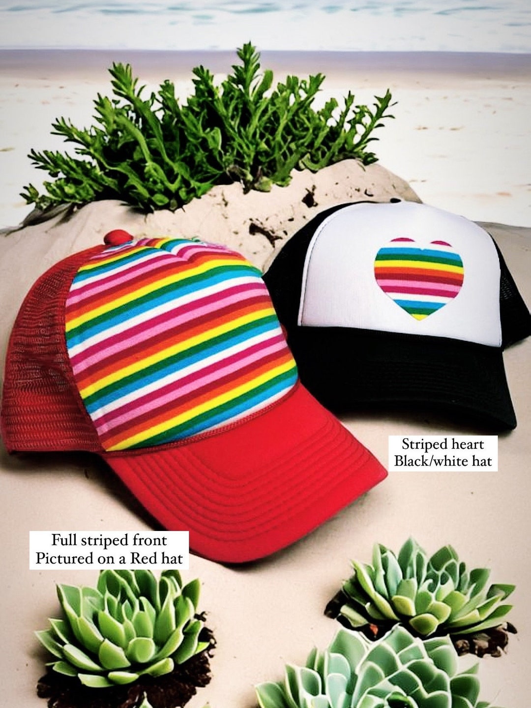 Pride Rainbow Hat, Rainbow Pride Hat, Rainbow Hat, Rainbow Trucker Hat ...