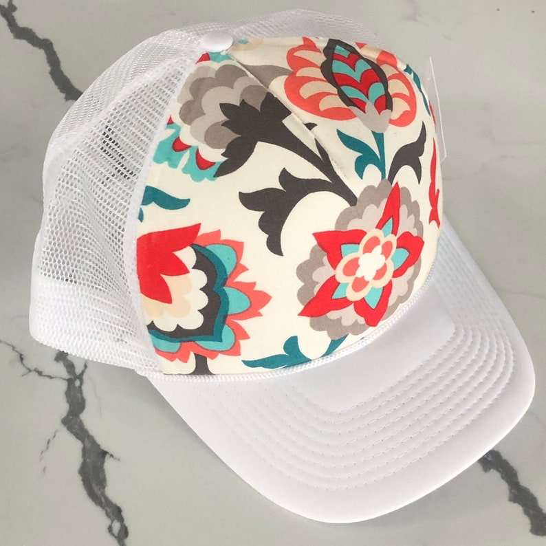 Floral hat cute flora hat floral trucker hat floral | Etsy