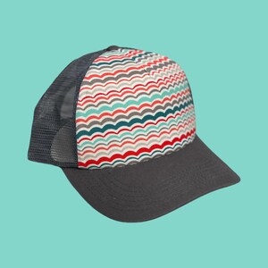 Wave Hat, Wave Trucker Hat, Colorful Trucker Hat, Trucker Hat for Her ...