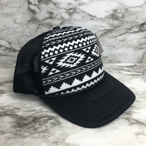 Black and White Aztec Aztec Aztec Hat Aztec Snapback Aztec - Etsy