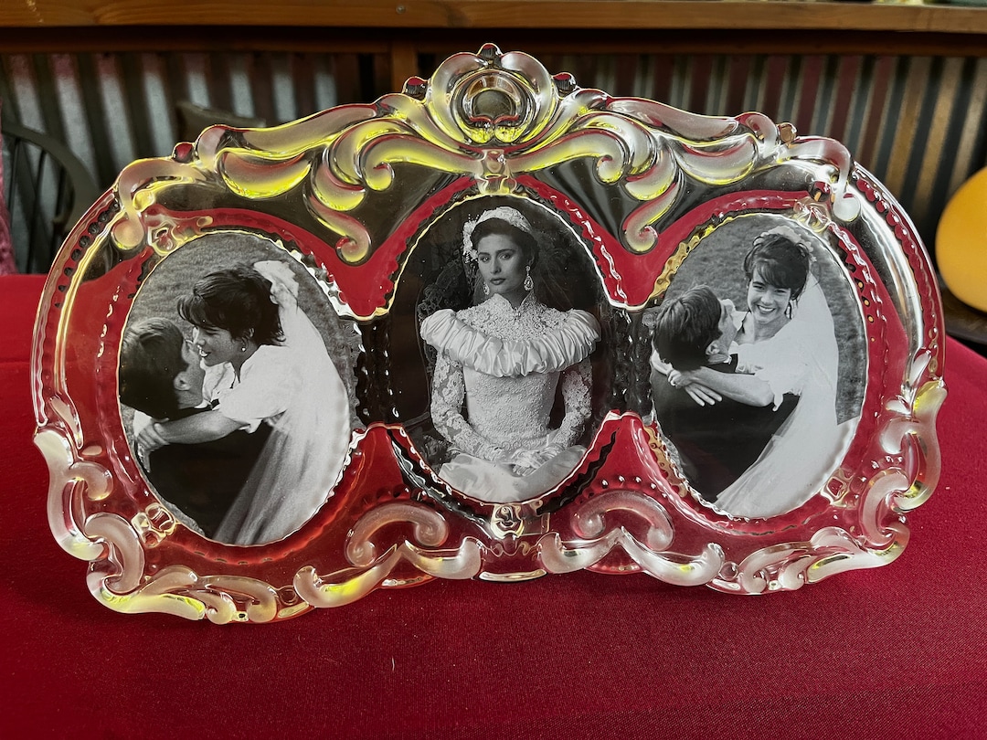 Triple Picture Frame, Tri Frame, Glass Frame, Clear Frame, Freestanding ...