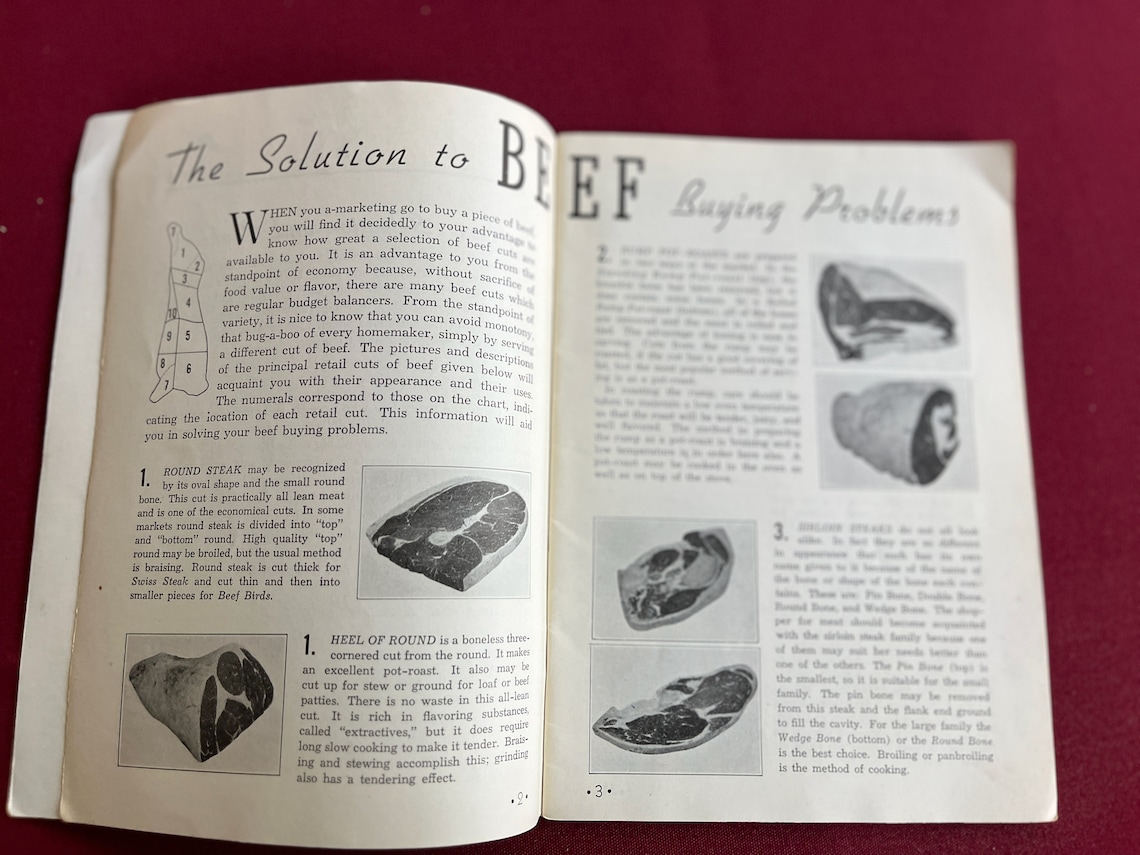 Recipe Book, Meat Book, Retro Recipe, Meateater, Carnivore, Butcher ...