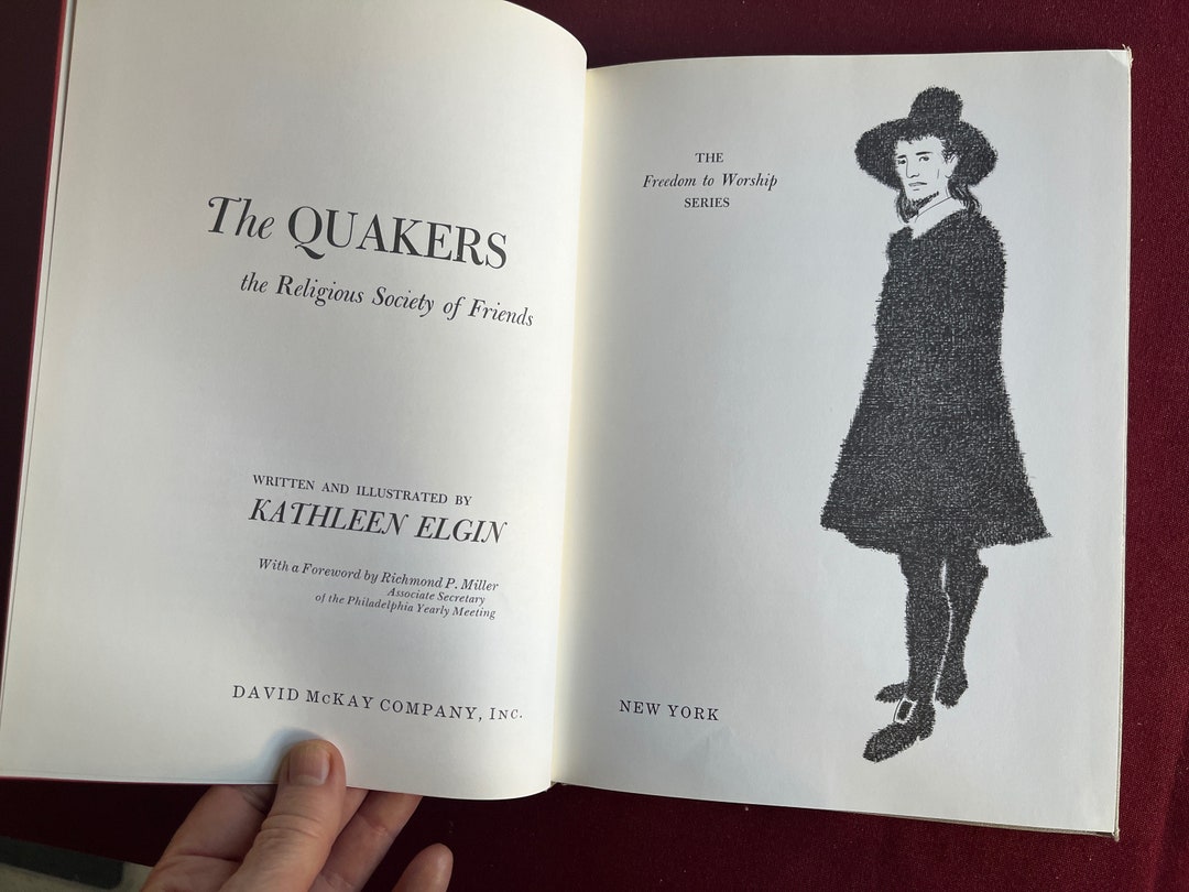 Quakers Book Childrens Book Kids Educational Religion History Retro Textbook 60s Illustrated ...
