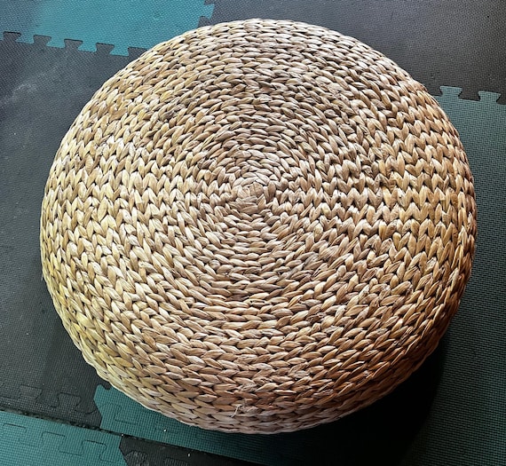 Low Footstool Pouf Ottoman Low Seat Yoga Seat Ottoman Footstool Pouf Seat Rattan Chair Tropical Seat IKEA Chair Low Stool Stool Etsy