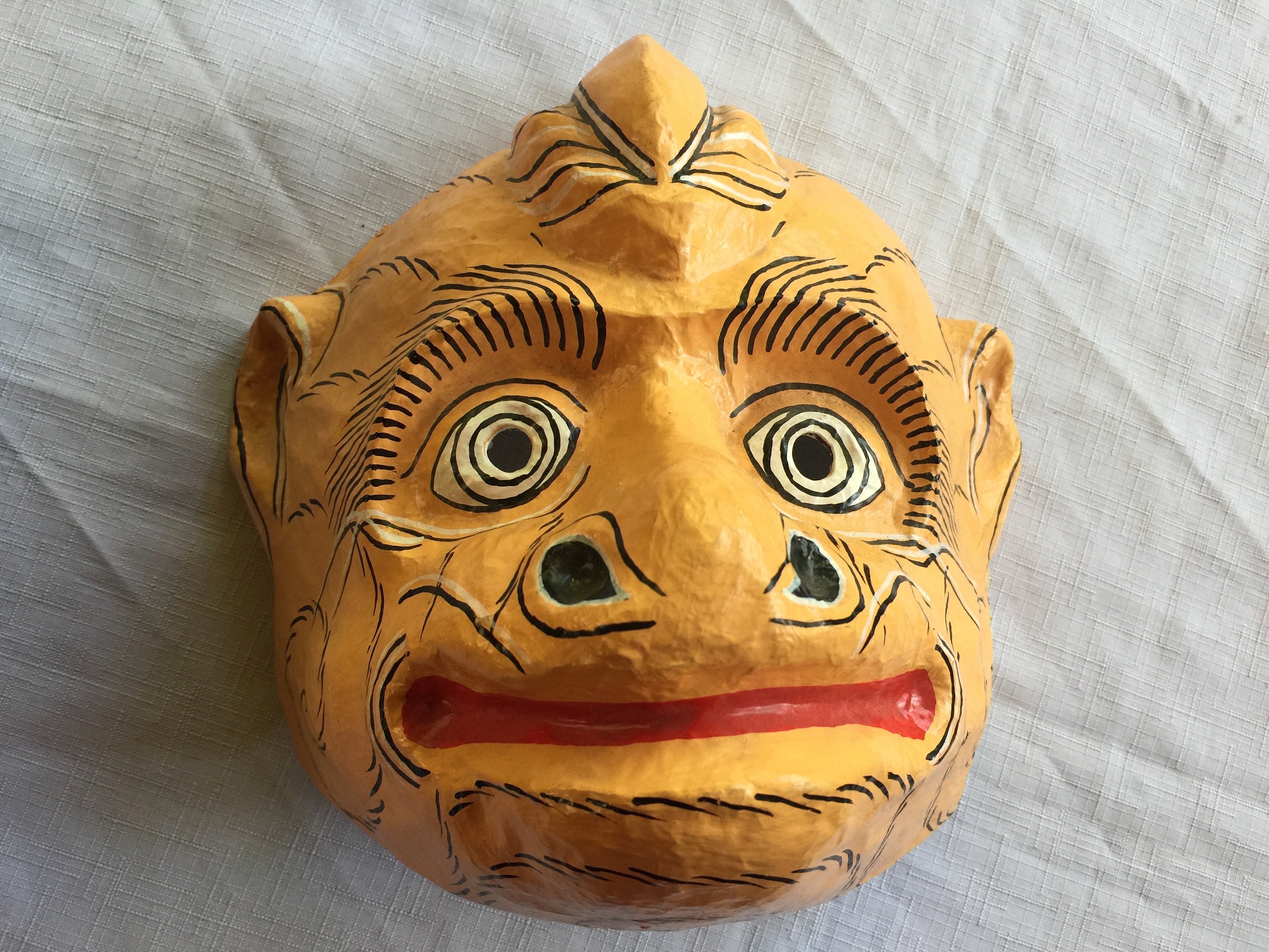 Monkey Mask Paper Mache Mask Wall Art Mask Art Mask Folk | Etsy