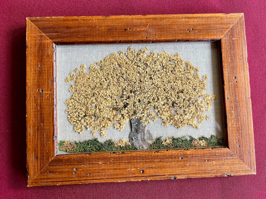Tree Art, Dried Flower Art, Frame Tree Art, Nature Art, Tree Wall Art ...