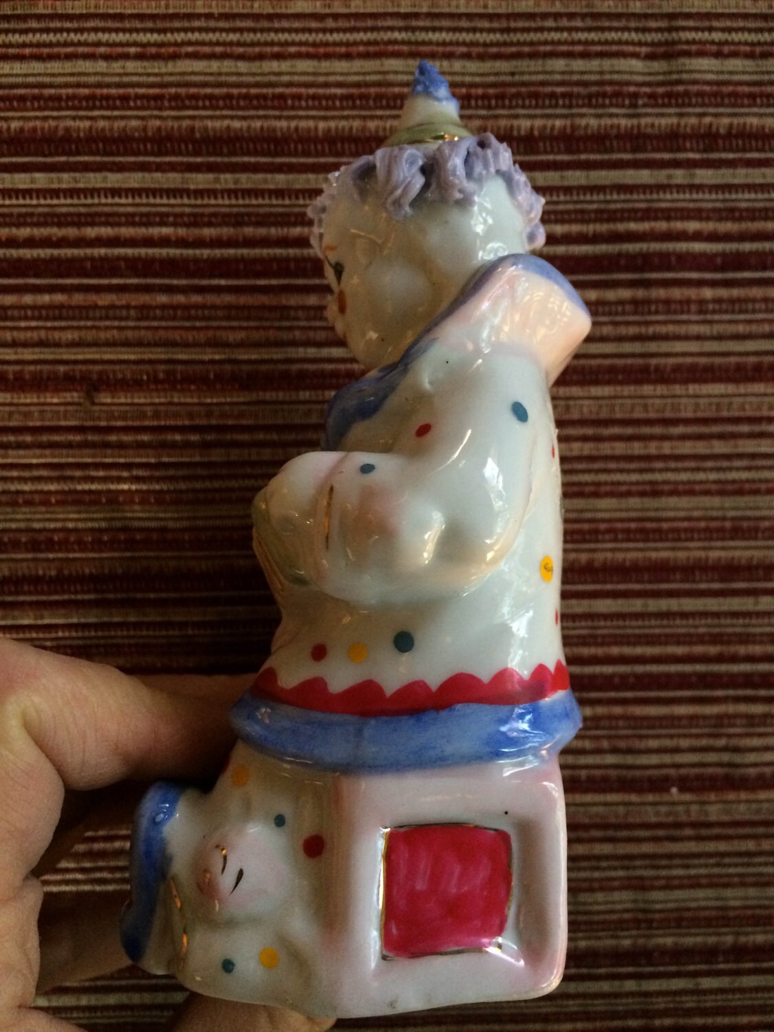 Ceramic Clown, Clown Figurine, Clown Knick Knack, Circus Art, Clown ...