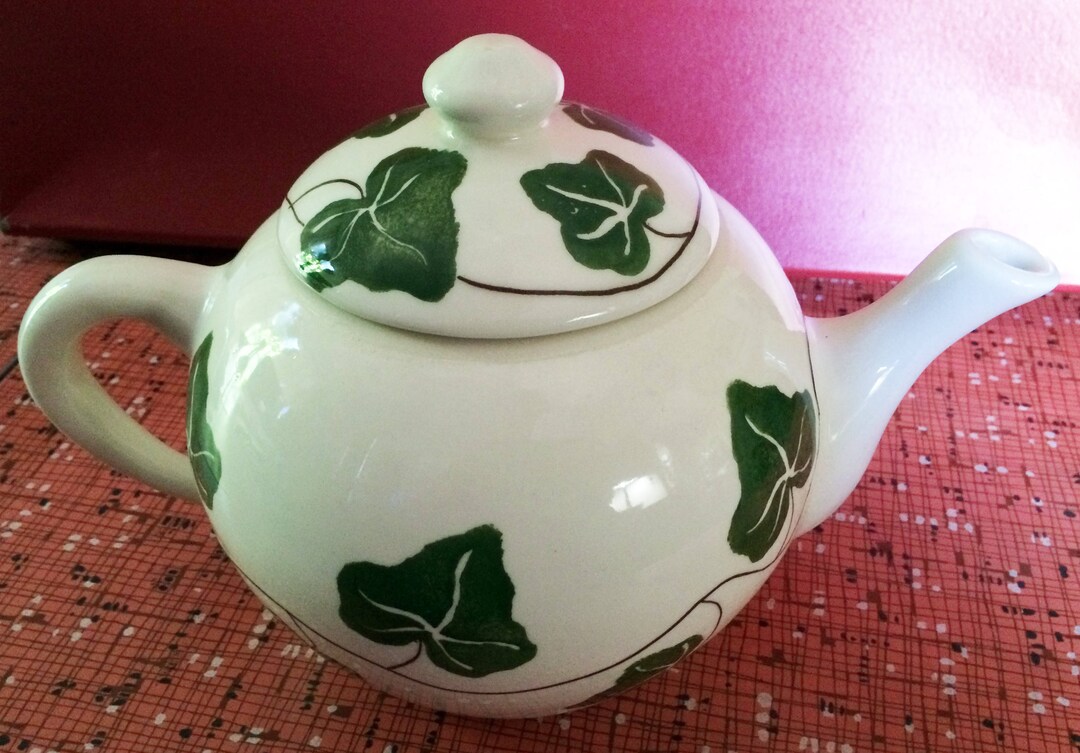 60s Teapot, Ceramic Teapot, Pottery Teapot, Hartstone Teapot, Ivy ...