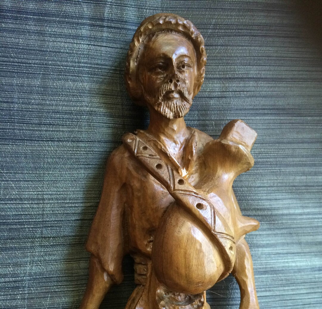 Wood Man Sculpture, Carve Wood Man, Carve Man Sculpture, Peasant ...