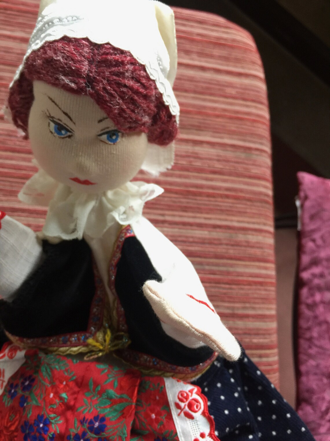 Lady Puppet Hand Puppet Folk Art Puppet Woman Puppetretro | Etsy