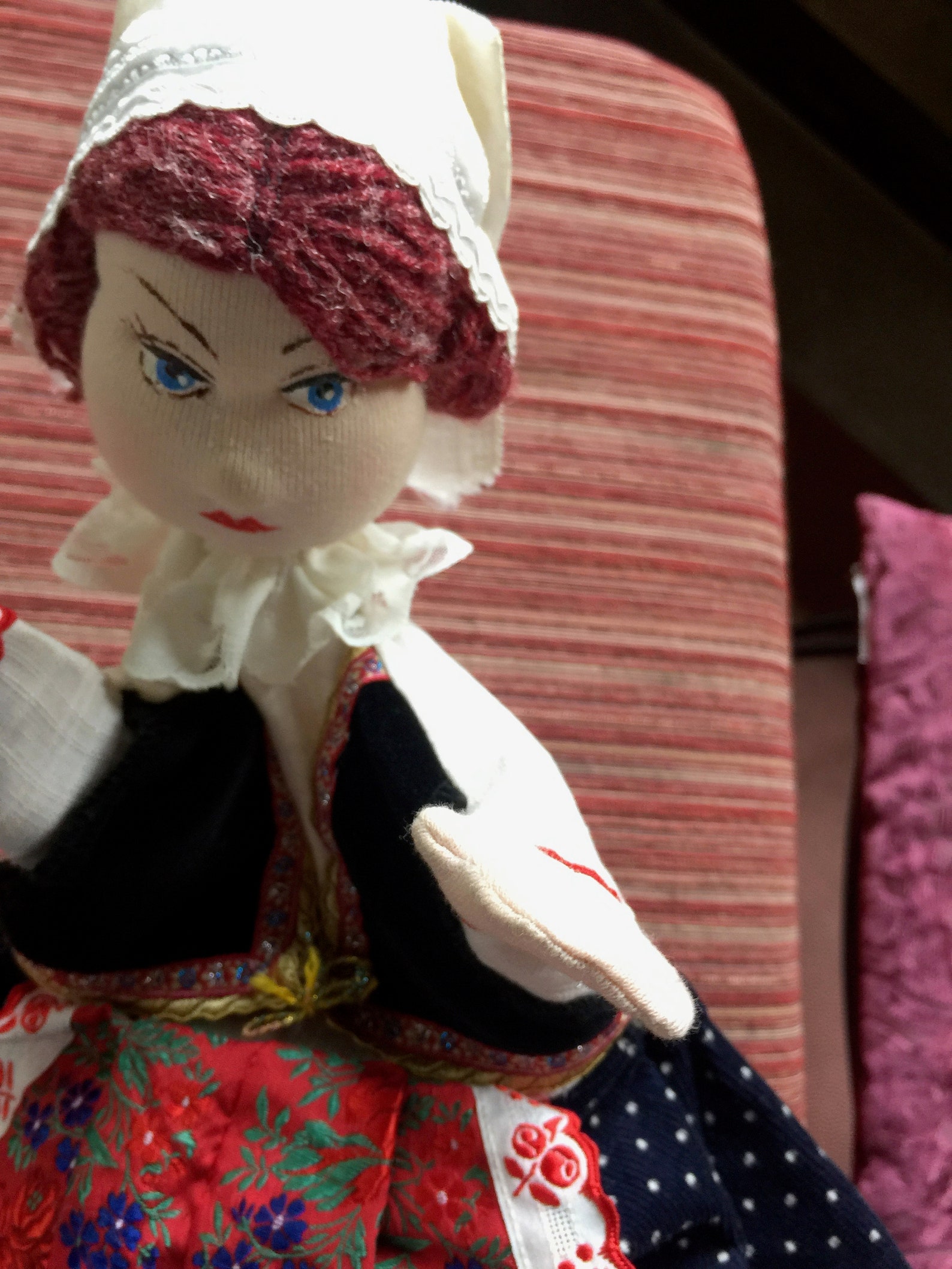 Lady Puppet Hand Puppet Folk Art Puppet Woman Puppetretro | Etsy