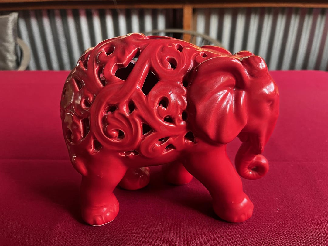 Elephant Art, Ceramic Elephant, Elephant Figurine, Elephant Sculpture ...