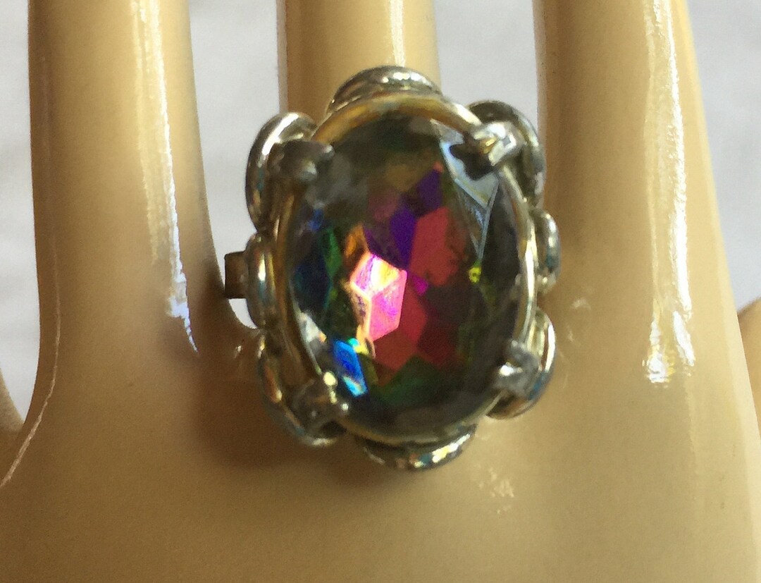 Gothic Ring, Costume Ring, Giant Solitaire, Huge Solitaire, Big ...