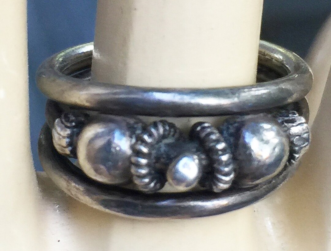 Silver Ring, Rustic Ring, Native Silver Ring, Silver Rope Ring ...