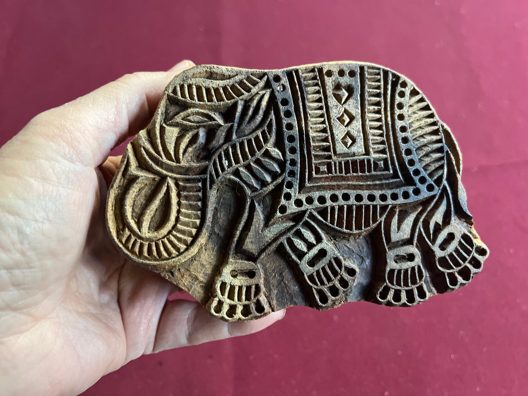 Batik Block, Antique Print Block, Textile Stamp, Wood Textile Block ...