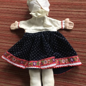 Lady Puppet, Hand Puppet, Folk Art Puppet, Woman Puppet, Retro Puppet ...