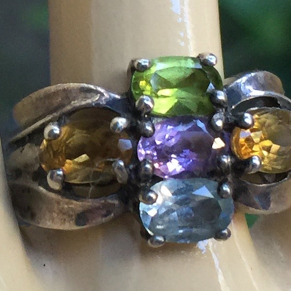 Multi Stone Ring - Etsy