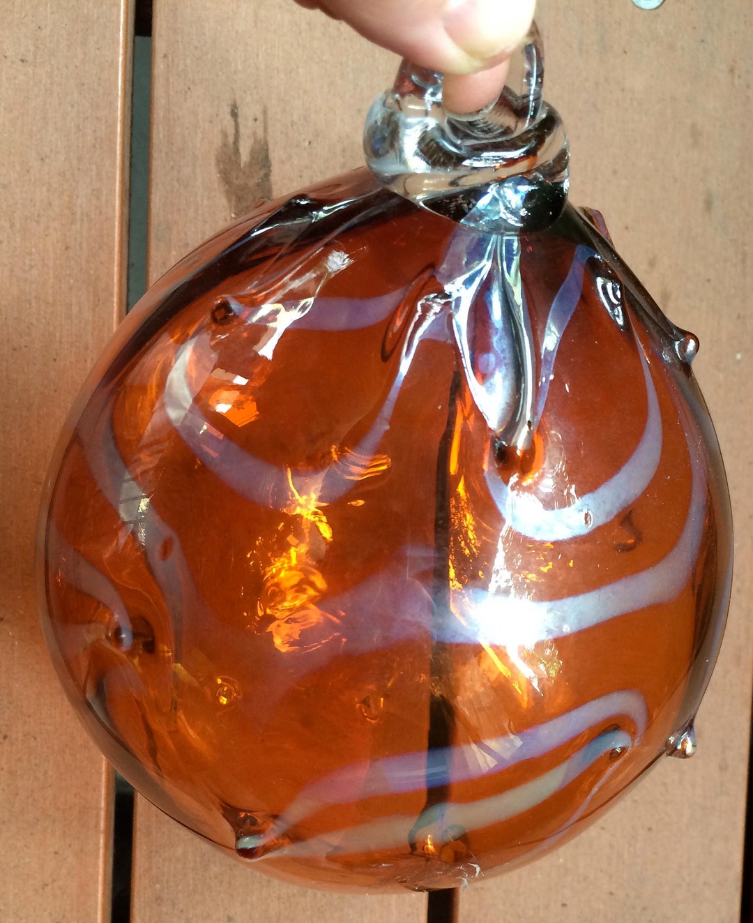 Window Hanging, Brown Glass Art, Glass Hanging, Blown Glass Sun, Sun ...