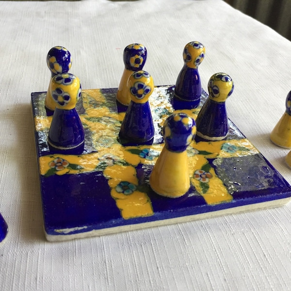 Ceramic Tic Tac Toe Board - Etsy