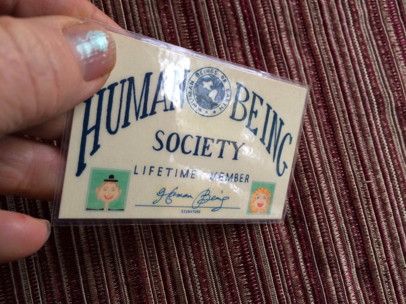 Novelty ID Card Human Being Membership Card Human ID Human - Etsy