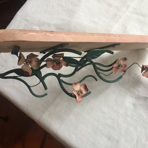 Flower Wire Shelf, Wood Wire Shelf, Pink Decor, Jewelry Rack, Shelf ...