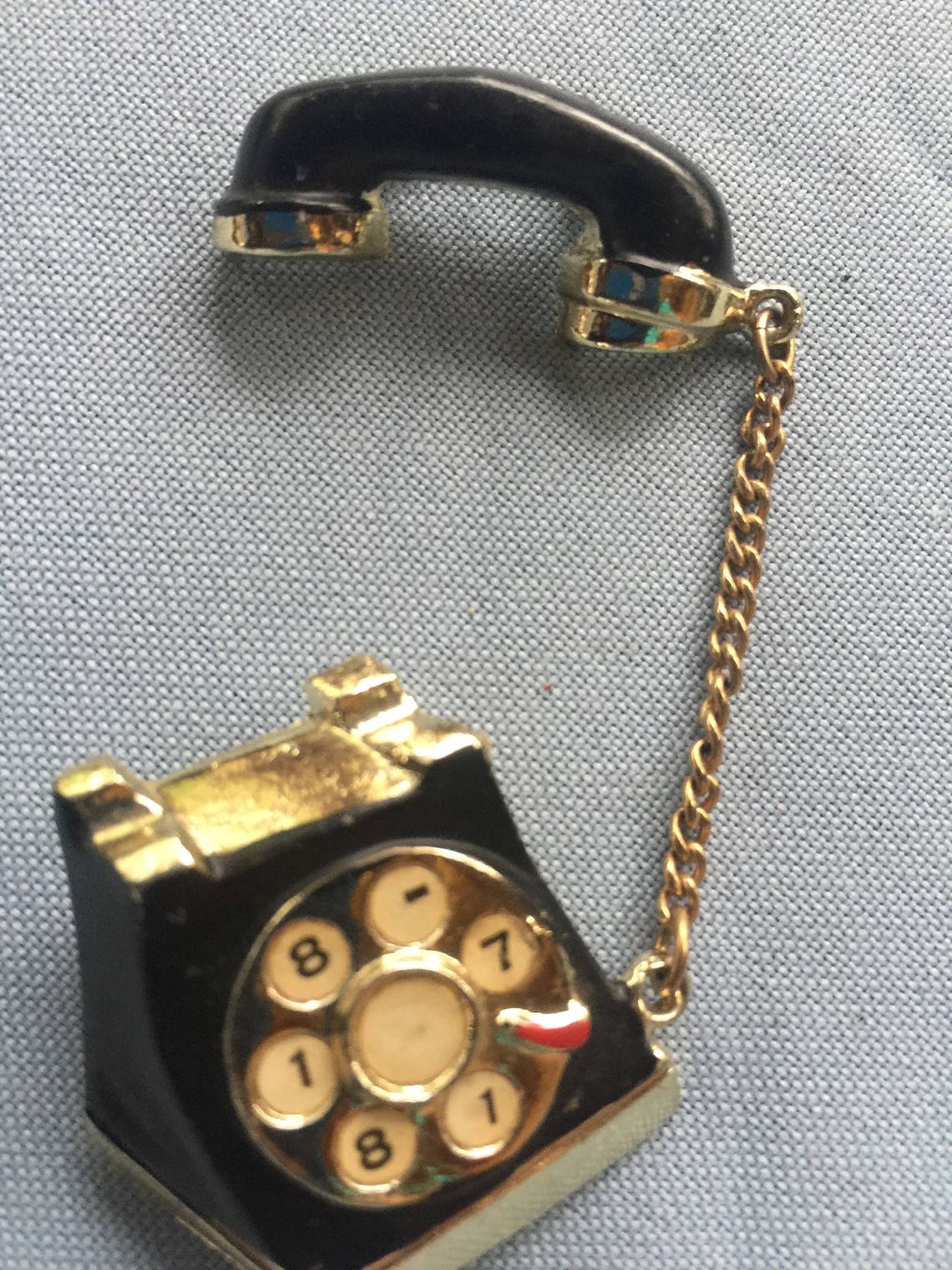 Telephone Pin, Retro Pin, 50s Pin, 50s Brooch, Retro 50s Pin, Telephone ...