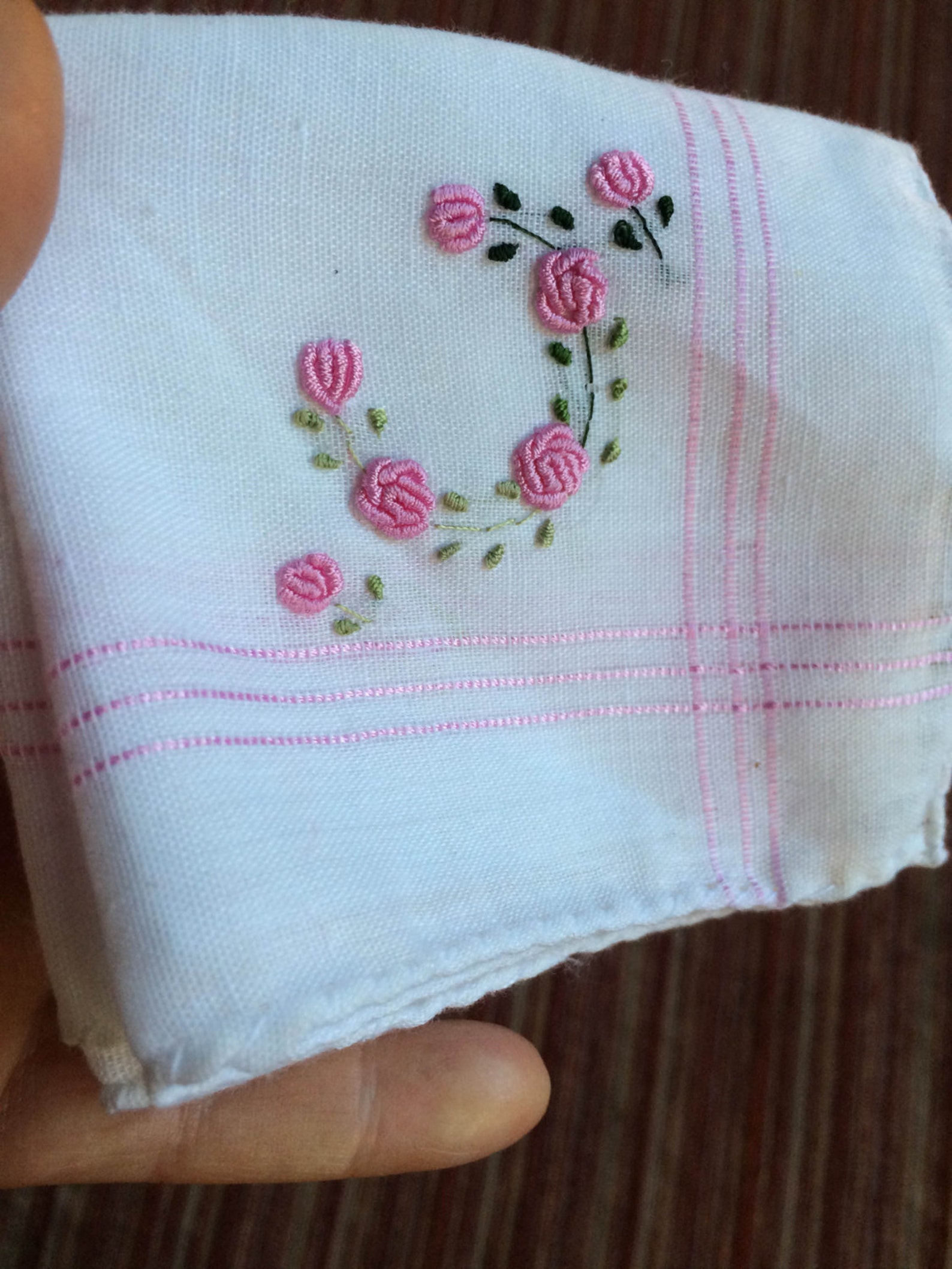 Rose Handkerchief Small Handkerchief Lady | Etsy