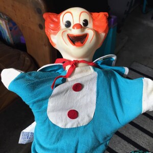 Bozo Puppet, Retro Puppet, Bozo Clown, 50s Puppet, Clown Puppet, Hand ...