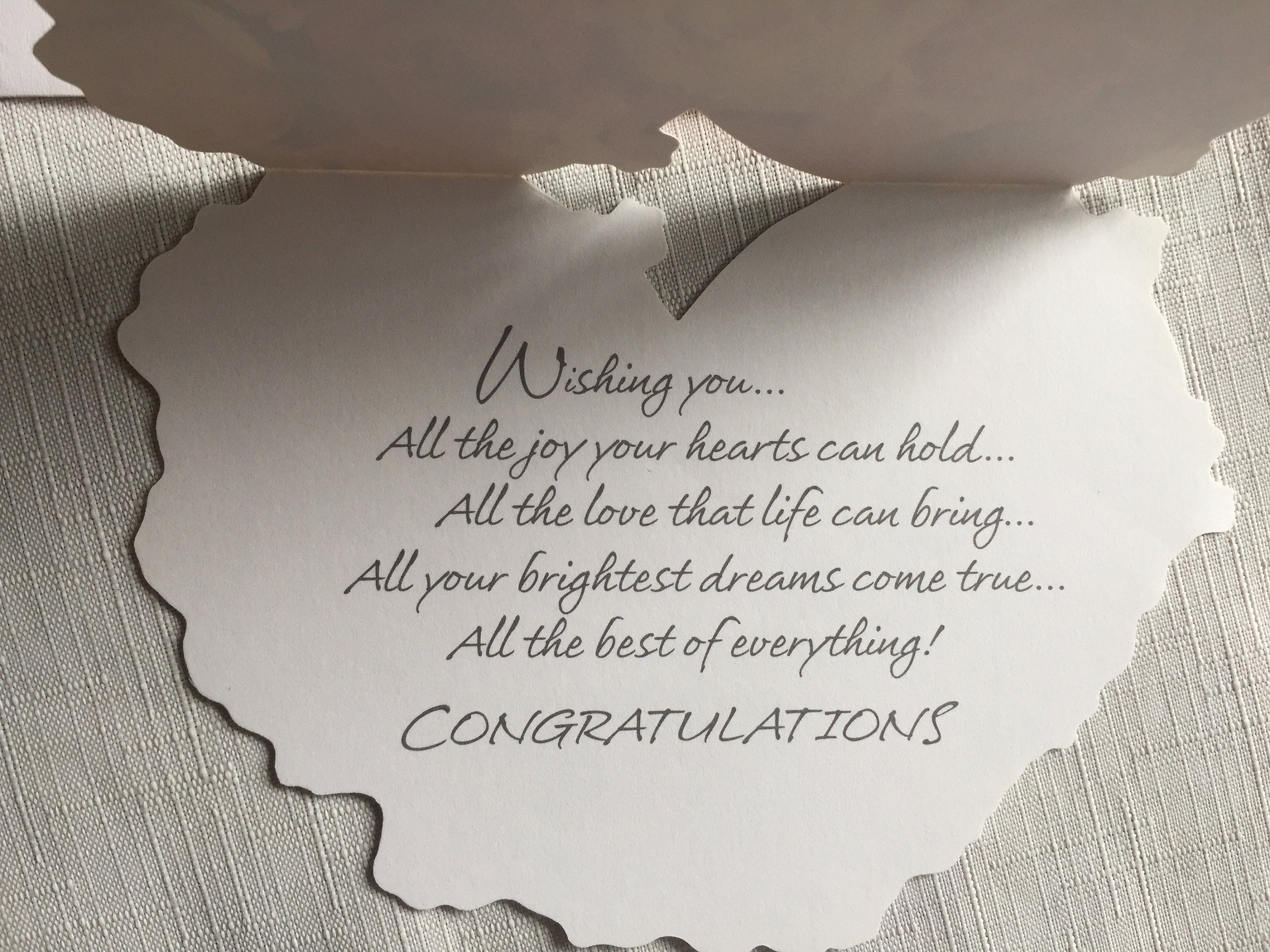 Congratulations Card Good Luck Card Rose Card Heart Card | Etsy