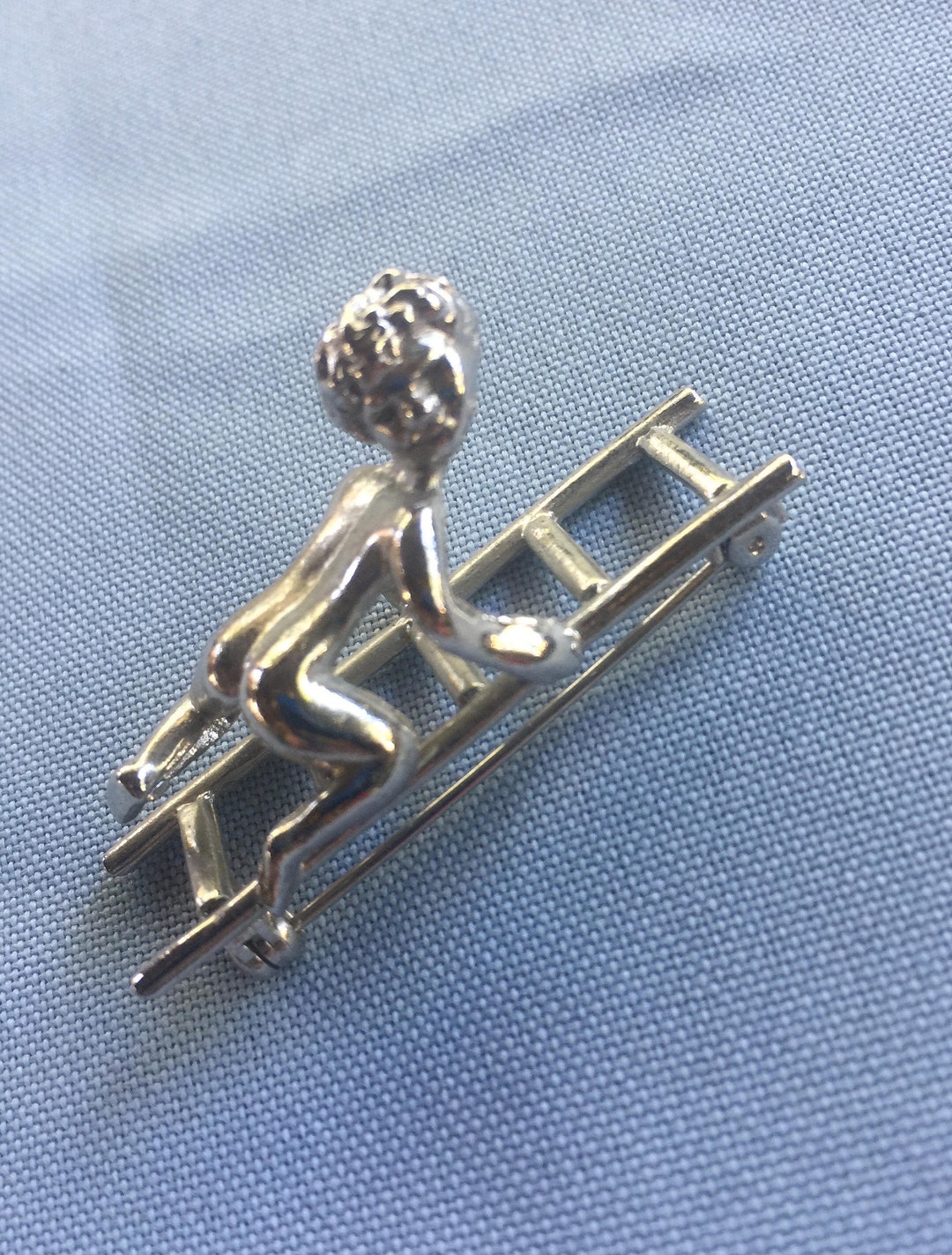 Baby Pin, Baby Brooch, Ladder Pin, Ladder Brooch, Baby Jewelry, Silver ...