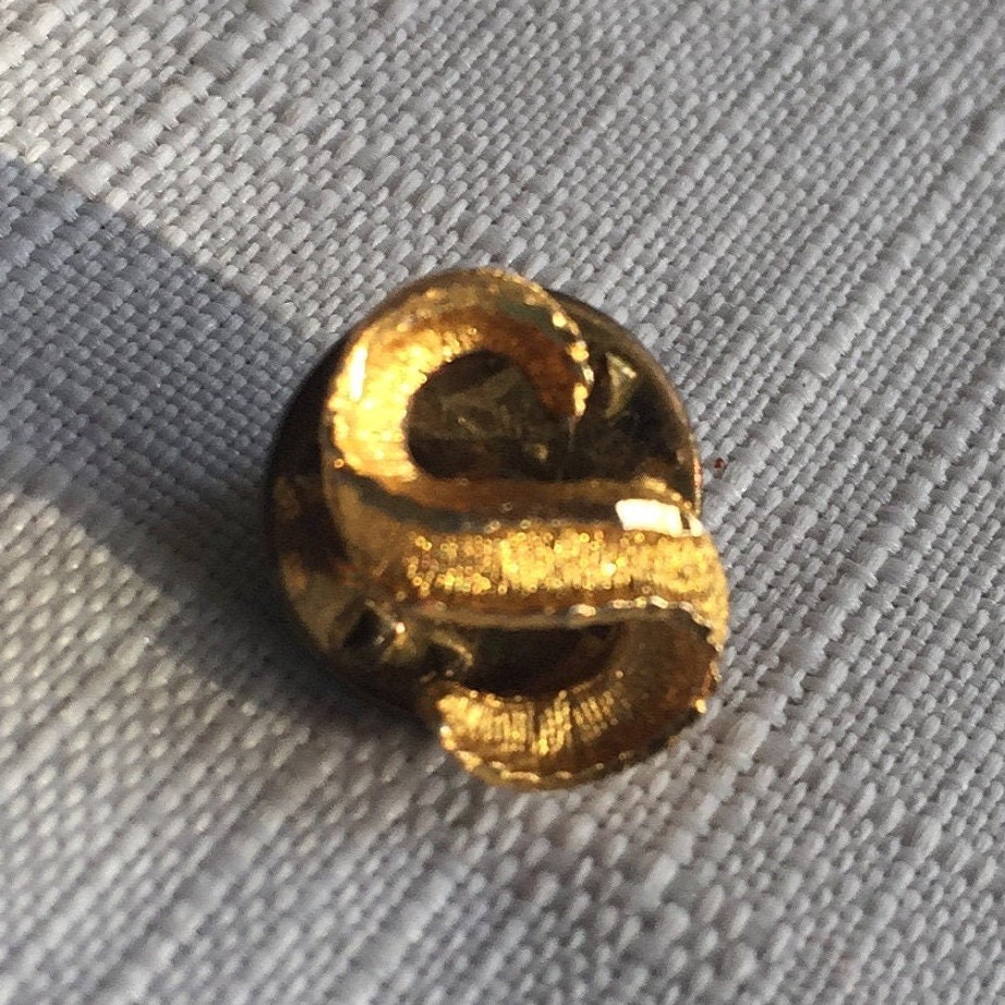 Initial S Pin, Retro Initial Pin, Letter S Pin, Letter S Lapel Pin ...
