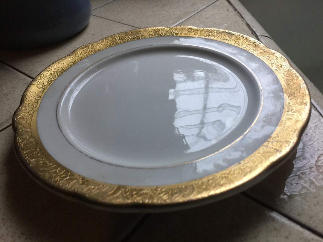 Gilt Saucer, Gold Rim Saucer, Gilt China, Gold Edge China, Gold Edge ...