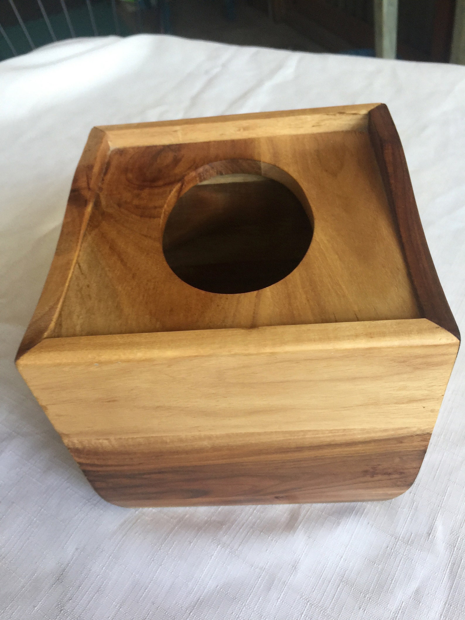 Wood Tissue Holder Wood Tissue Box Wood Bath Decor Tissue | Etsy