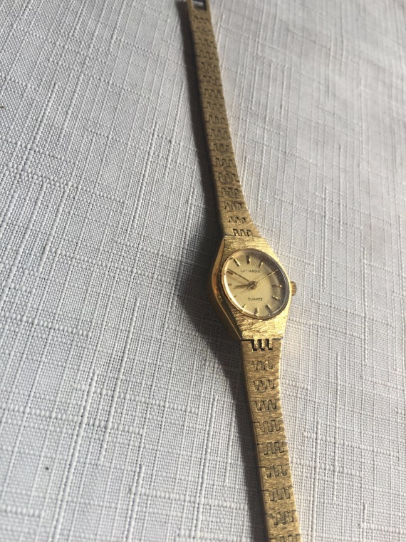 Dressy Gold Watch, 80s Gold Watch, Gold Bracelet Watc… - Gem