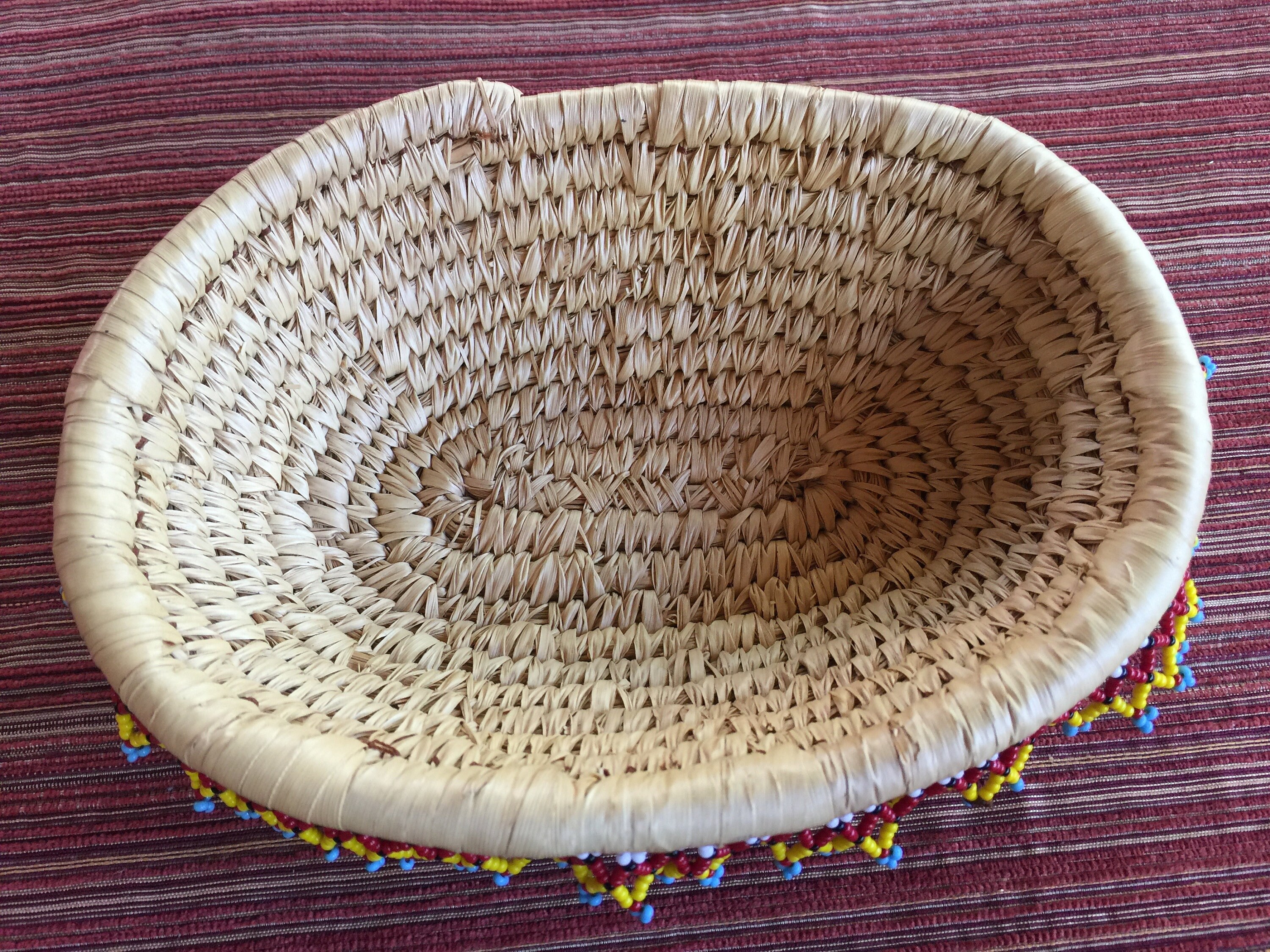 Shallow Basket, Trinket Basket, Decorative Basket, Tabletop Basket ...