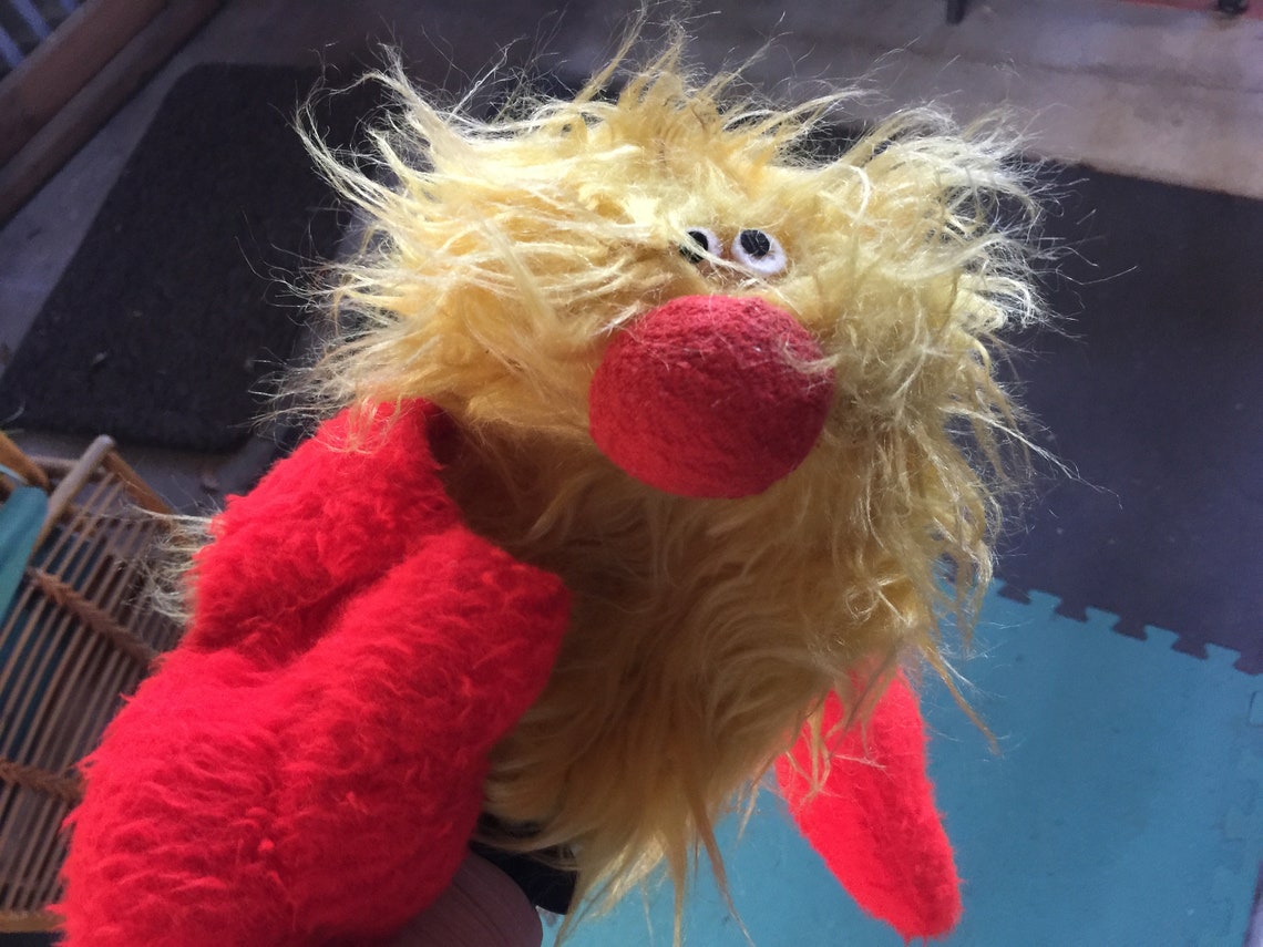 Monster Puppet Fuzzy Puppet Retro Hand Puppet Muppet Cloth | Etsy