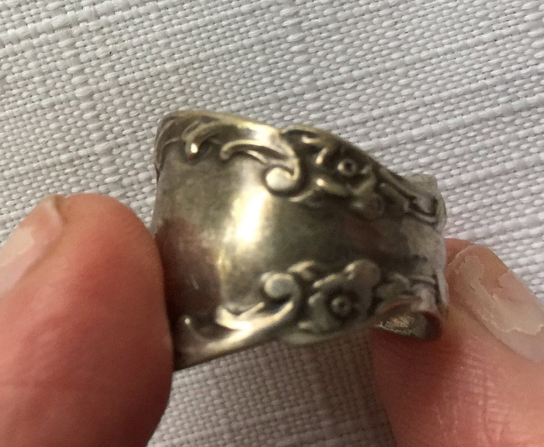 Silver Spoon Ring Spoon Ring Antique Silver Ring Retro - Etsy