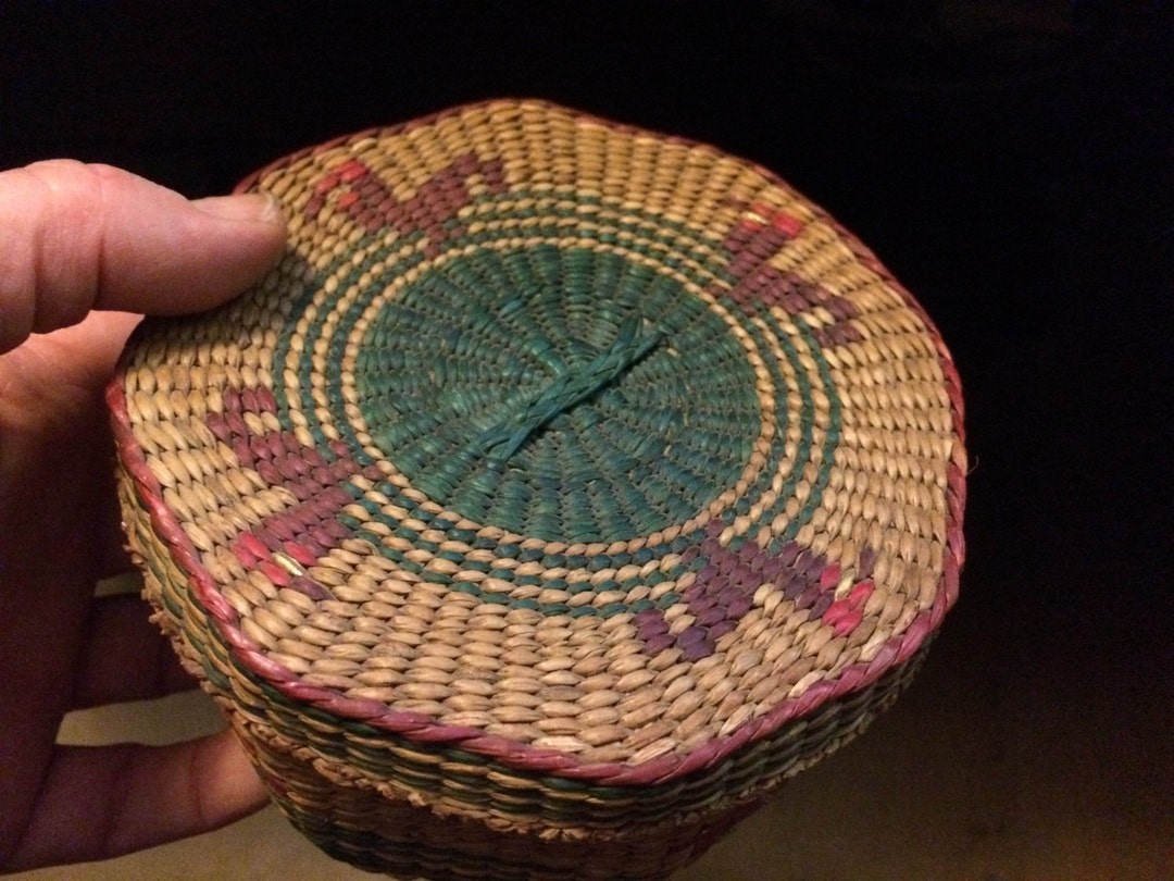 Desk Basket, Trinket Dish, Small Basket, Desktop Basket, Raffia Basket ...